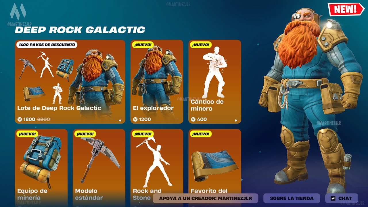 NUEVA SKIN EL EXPLORADOR, LOTE de DEEP ROCK GALACTIC, SKIN ONE-PUNCH ...
