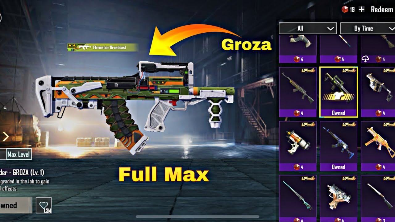 Upgrade Full Max Groza Gun in Mythic Forge ️PUBG MOBILE - YouTube