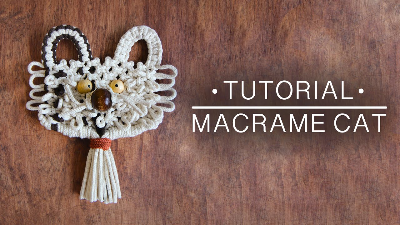 DIY Macrame Cat / kitten🐈 / Tutorial Wall Hanging - YouTube