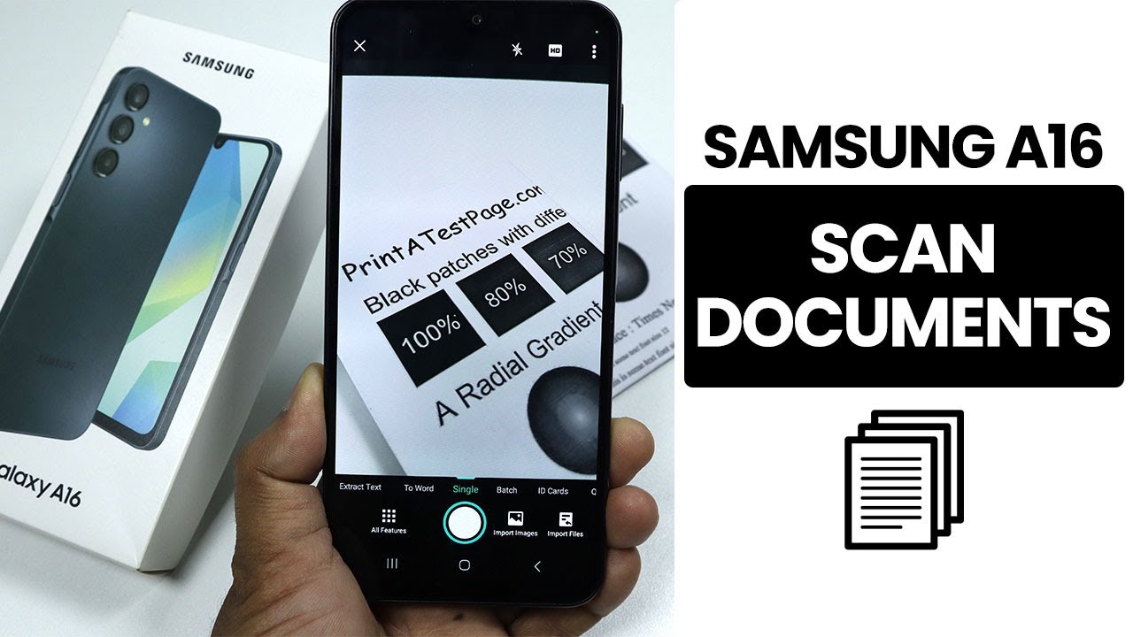 How to Scan Documents In Samsung A16 - YouTube