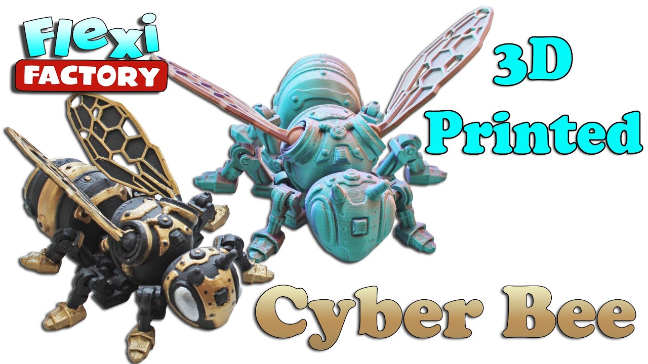 Fun 3D Printed Cyber Bee - YouTube