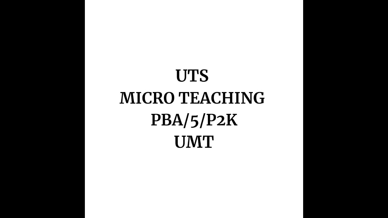 UTS Micro Teaching - YouTube