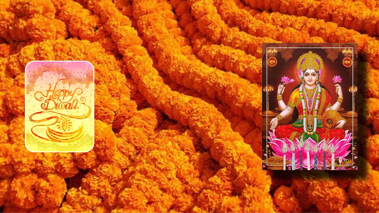 How to make TIHAR ko Mala (Marigold Garland) with Tihar Dhun - YouTube