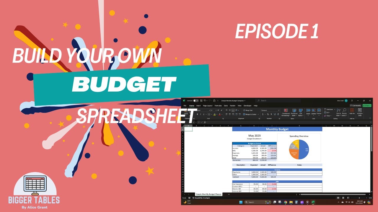 Build Your Own Budget Spreadsheet Series | Episode 1: Getting Started with Budgeting 📊💡 - YouTube