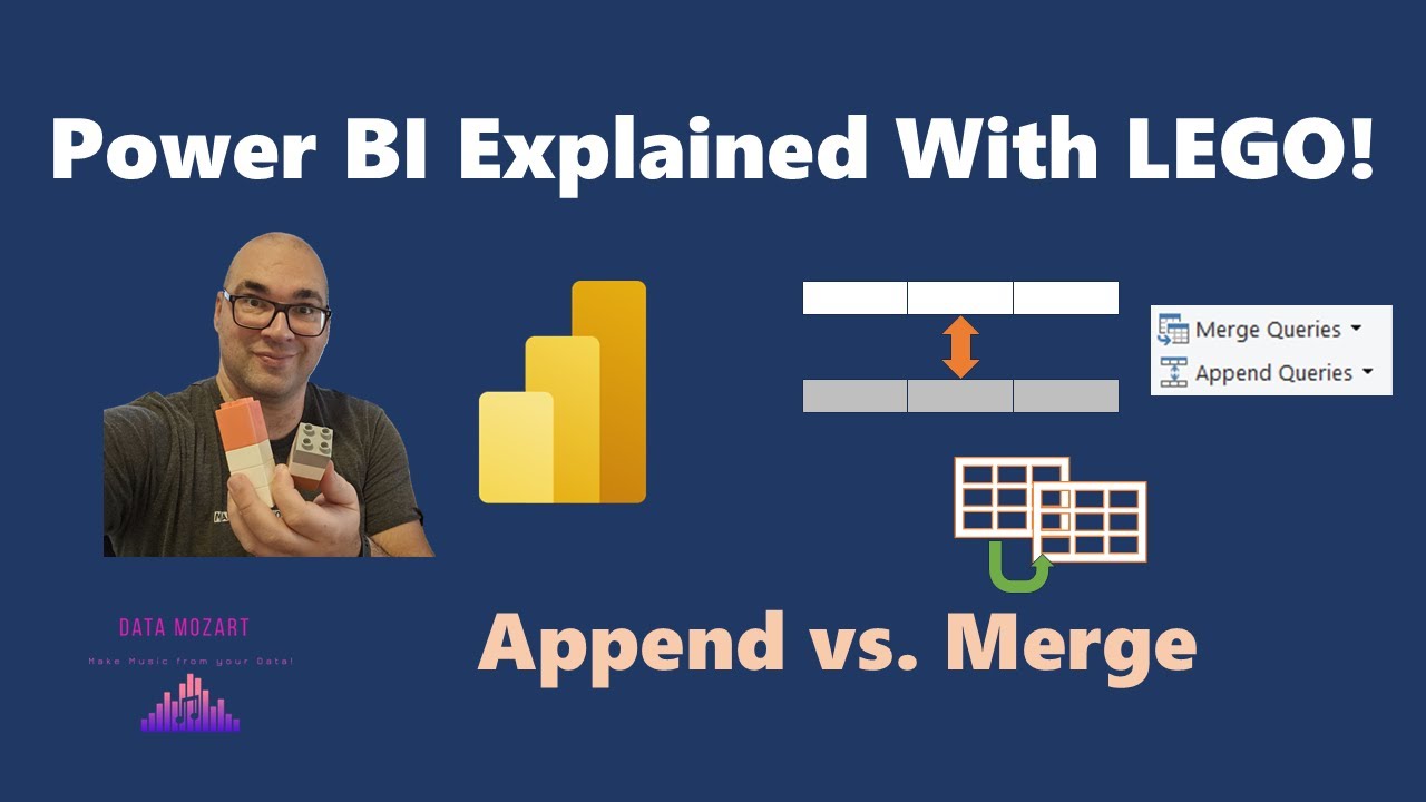 Power BI Explained with LEGO Blocks - Append vs. Merge! - YouTube