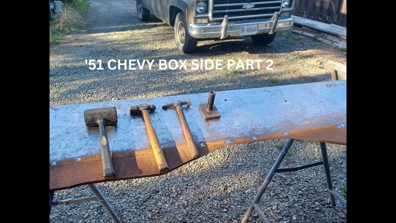 HOW TO...STRAIGHTEN A MANGLED '51 CHEVY BOX SIDE! - YouTube