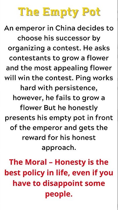 The Empty Pot | Moral Stories For Kids In English - YouTube
