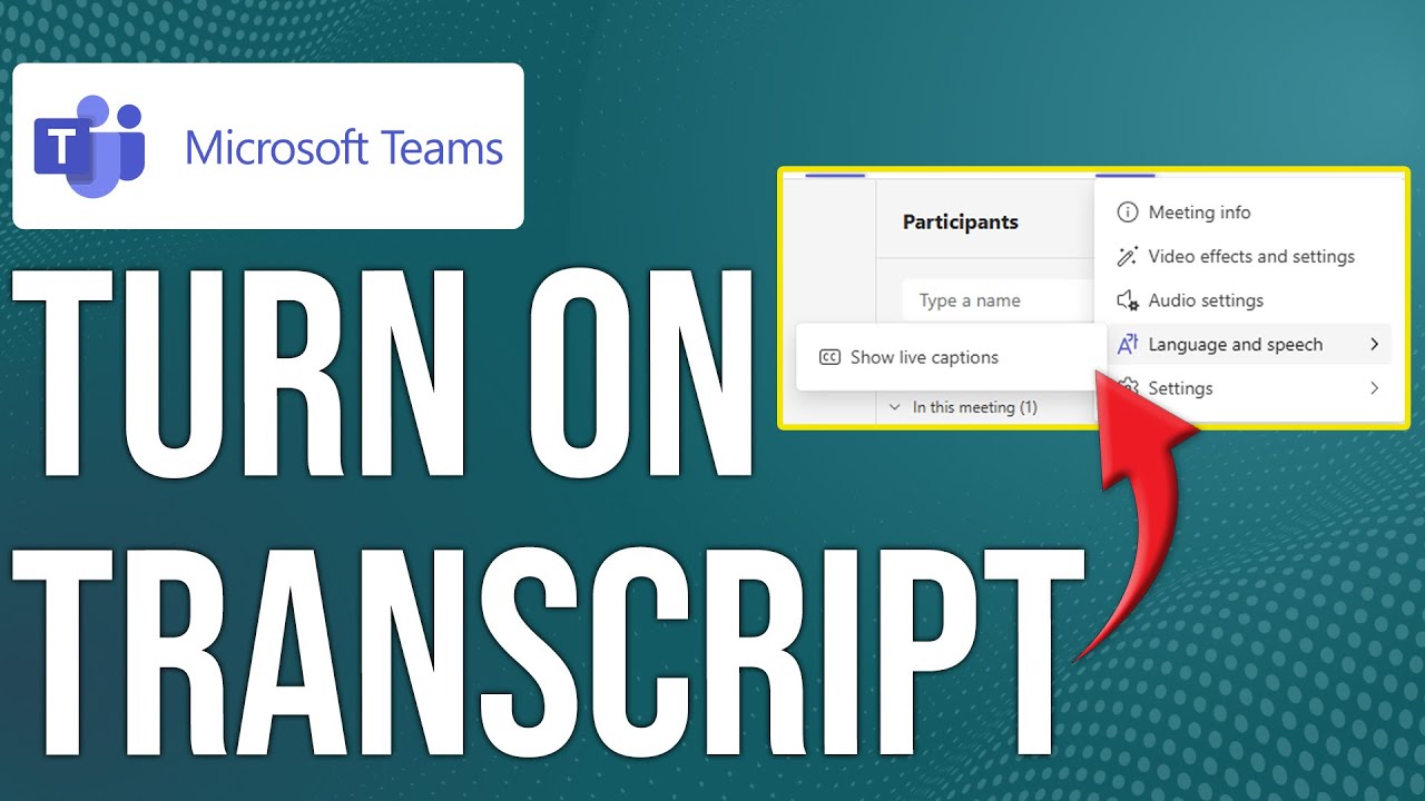 How To Turn On Transcript In Teams (How To Enable And Use Transcript In ...
