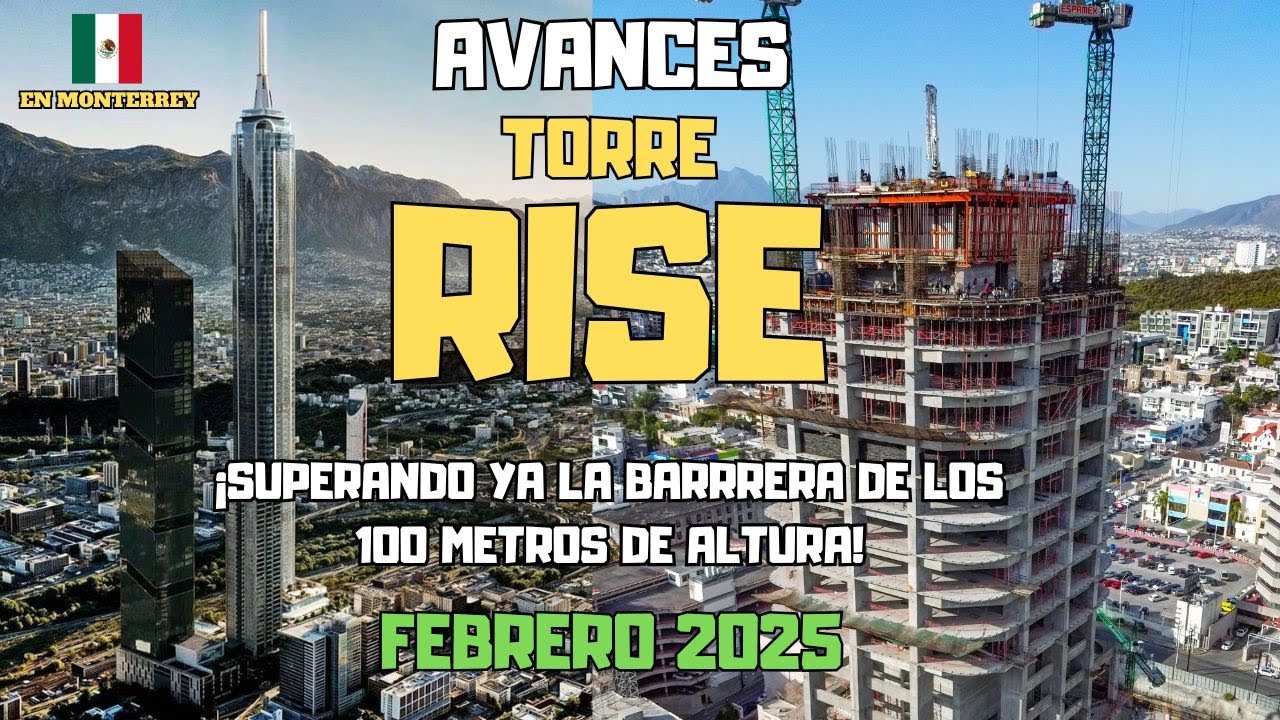 TORRE RISE (475m) - Avance de construcción, febrero 2025, en la ciudad ...