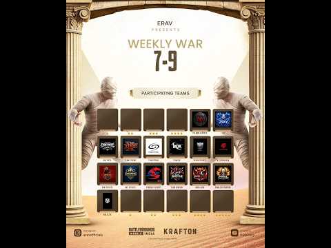 BGMI WEEKLY WAR | DAY 4 | 7-9 | ERAV