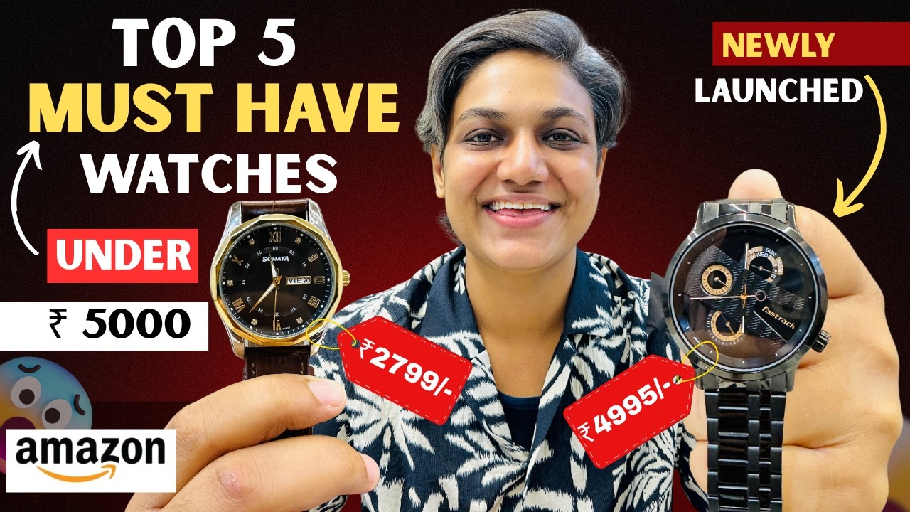 5 Best Watches for Men Under ₹5000🔥🔥Casio, Titan, Sonata, Fastrack ...