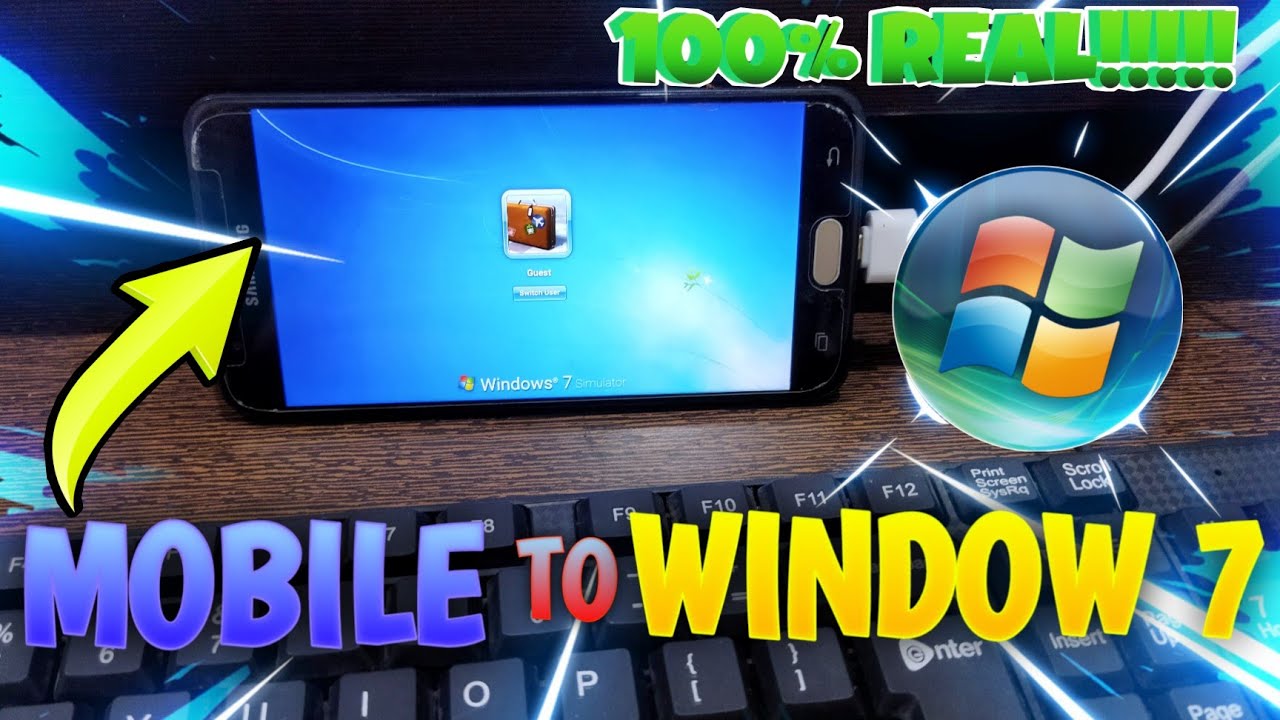 MOBILE TO WINDOW 7 | PHONE KO PC ME BADAL DIYA | 💯% REAL !! - YouTube