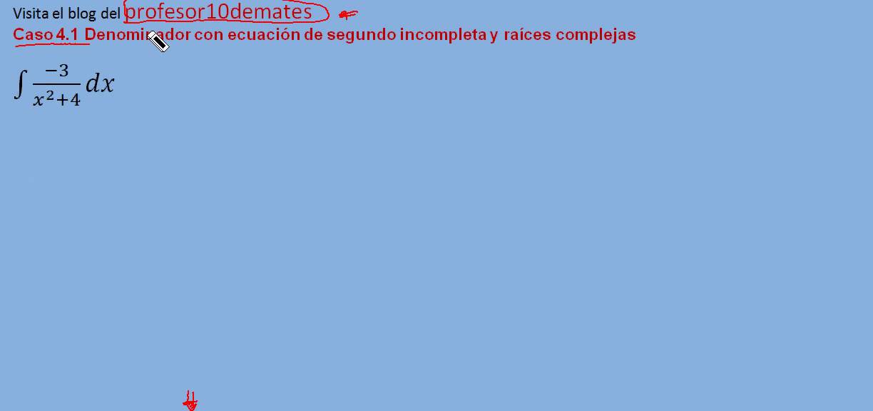 integral cociente de polinomios raíces complejas 01 - YouTube