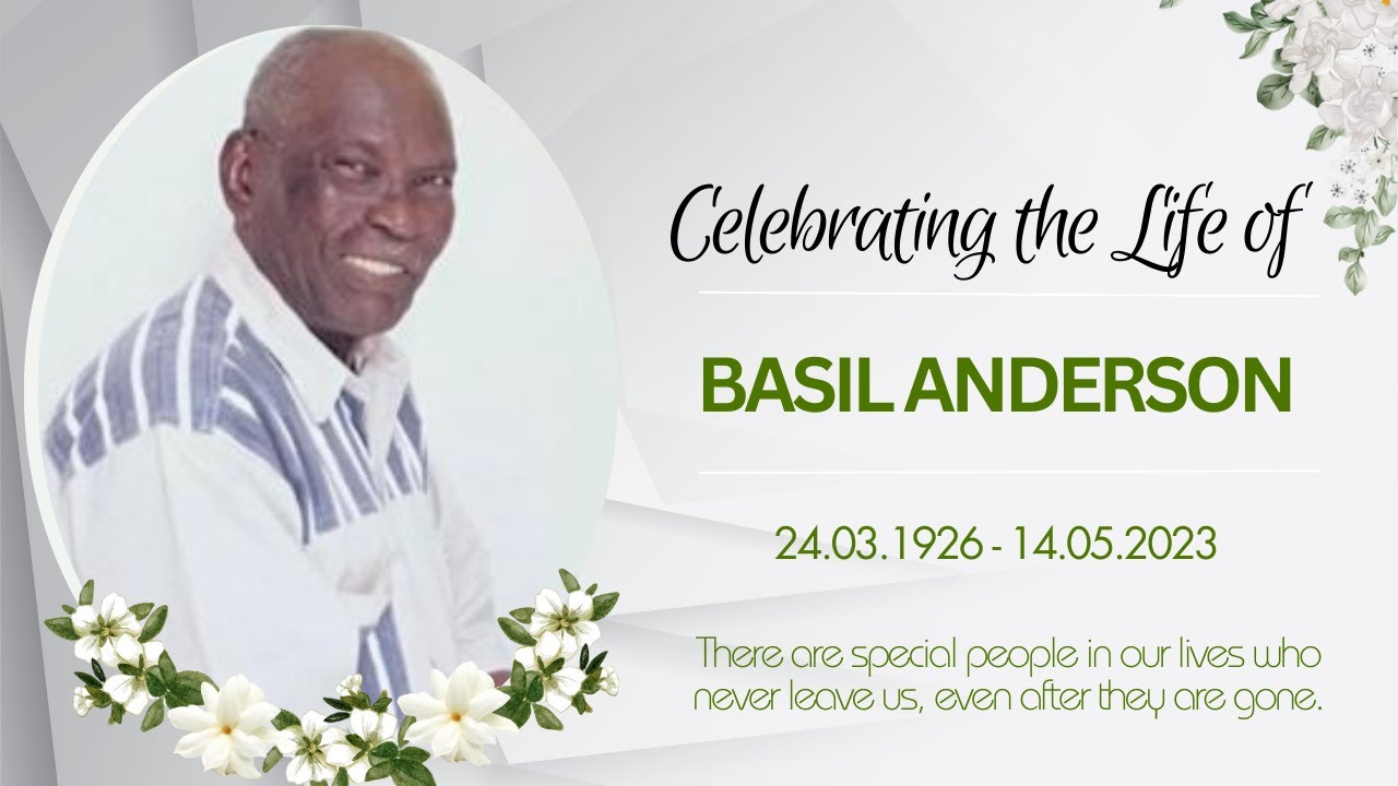 Thanksgiving Service for Basil Anderson - YouTube