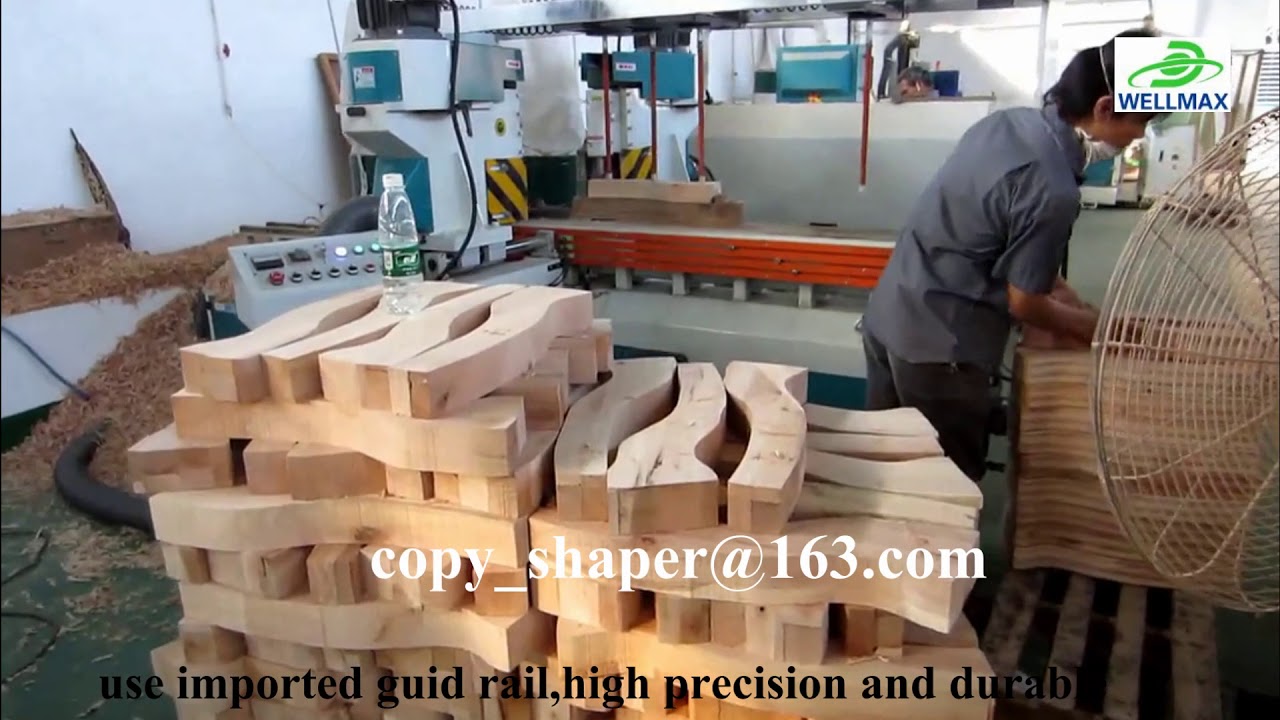 wood copy shaper machine for table legs - YouTube
