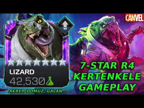7-STAR R4 LIZARD (KERTENKELE) GAMEPLAY | HEM GÜÇ İĞNESİ HEM DE PATLAMA HASARI - MCOC