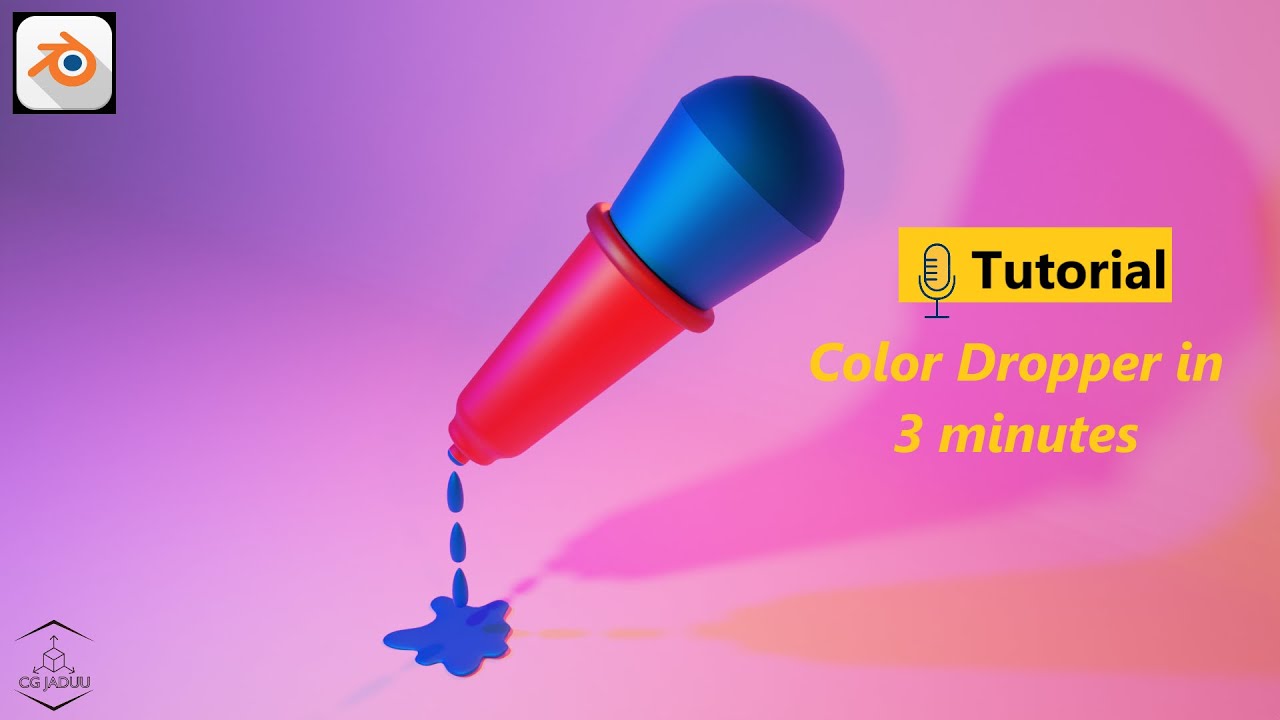 COLOR DROPPER TOOL MODELLING IN BLENDER 3D ! CG JADUU - YouTube