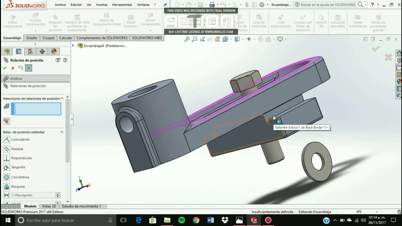 ENSAMBLE DE SOPORTE DE HERRAMIENTAS SOLIDWORKS - YouTube