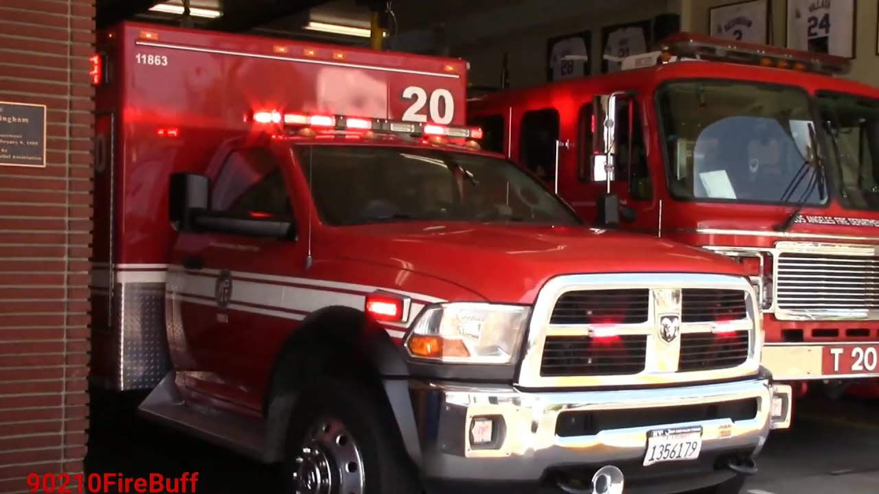 LAFD Rescue 20 Responding - YouTube