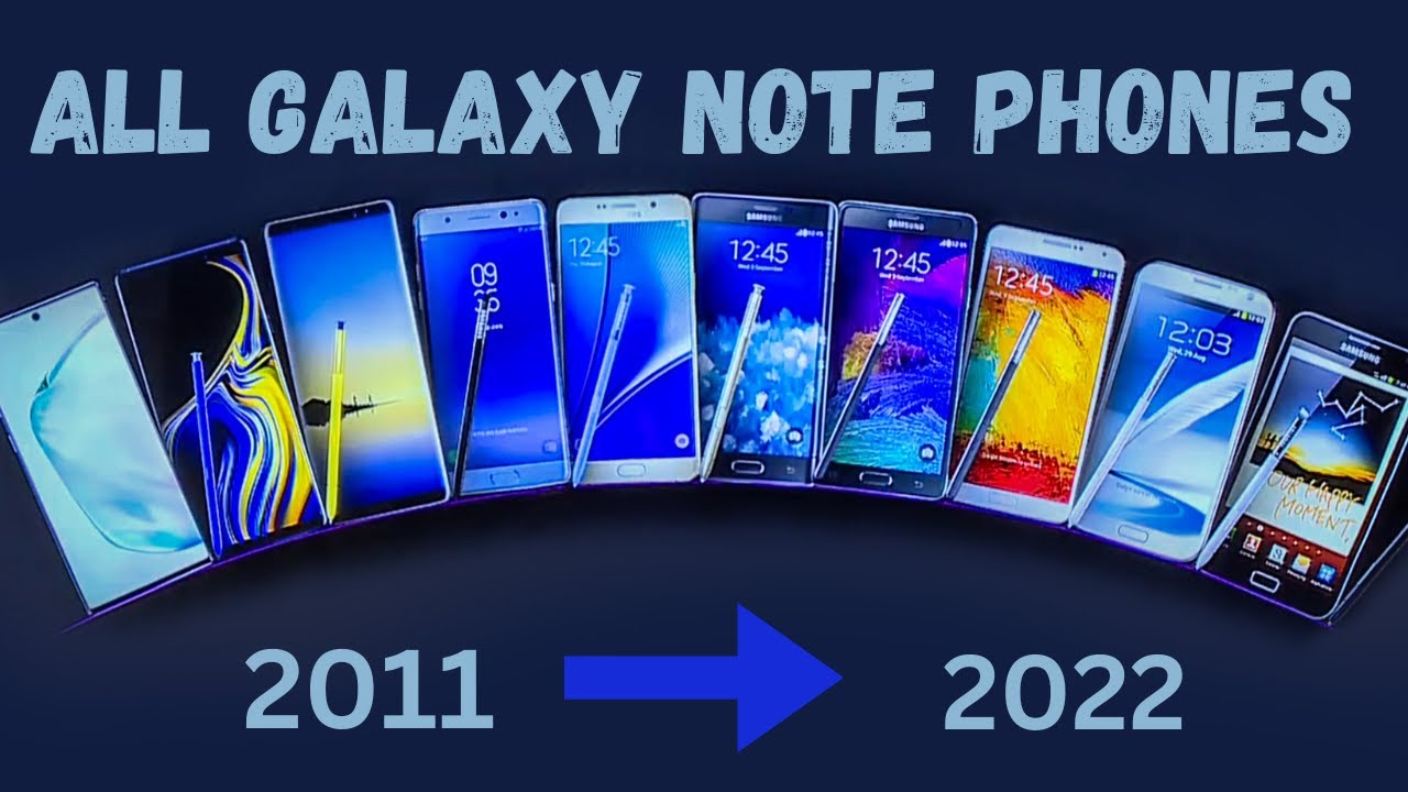 THE EVOLUTION OF SAMSUNG GALAXY NOTE SERIES PHONES (2011 - 2022) - YouTube