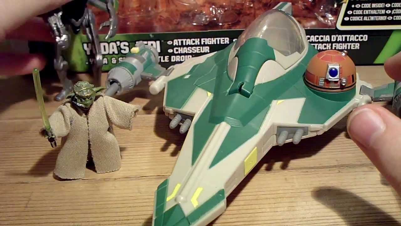 Star Wars Class I Fleet Vehicle Yoda's Jedi Attack Fighter Review - YouTube