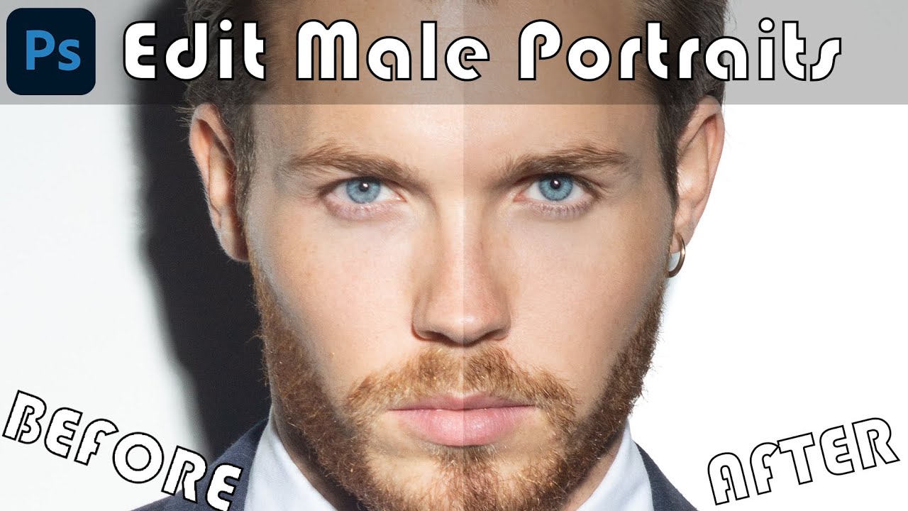 How to retouch a Male Fashion Portrait - YouTube