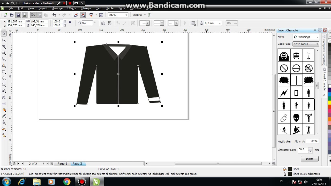mendesain Jas dengan CORELDRAW X4 - YouTube