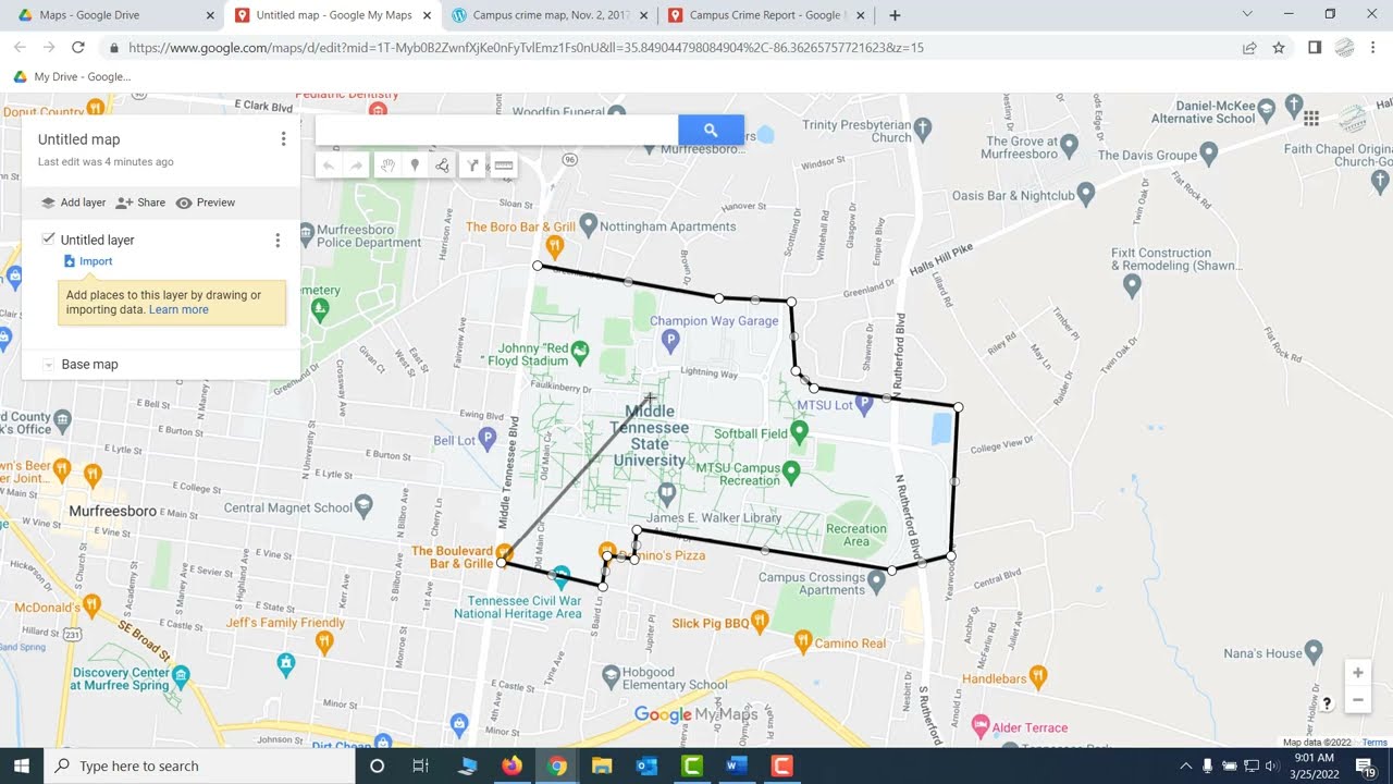Mtsu Campus Map Murfreesboro Tn
