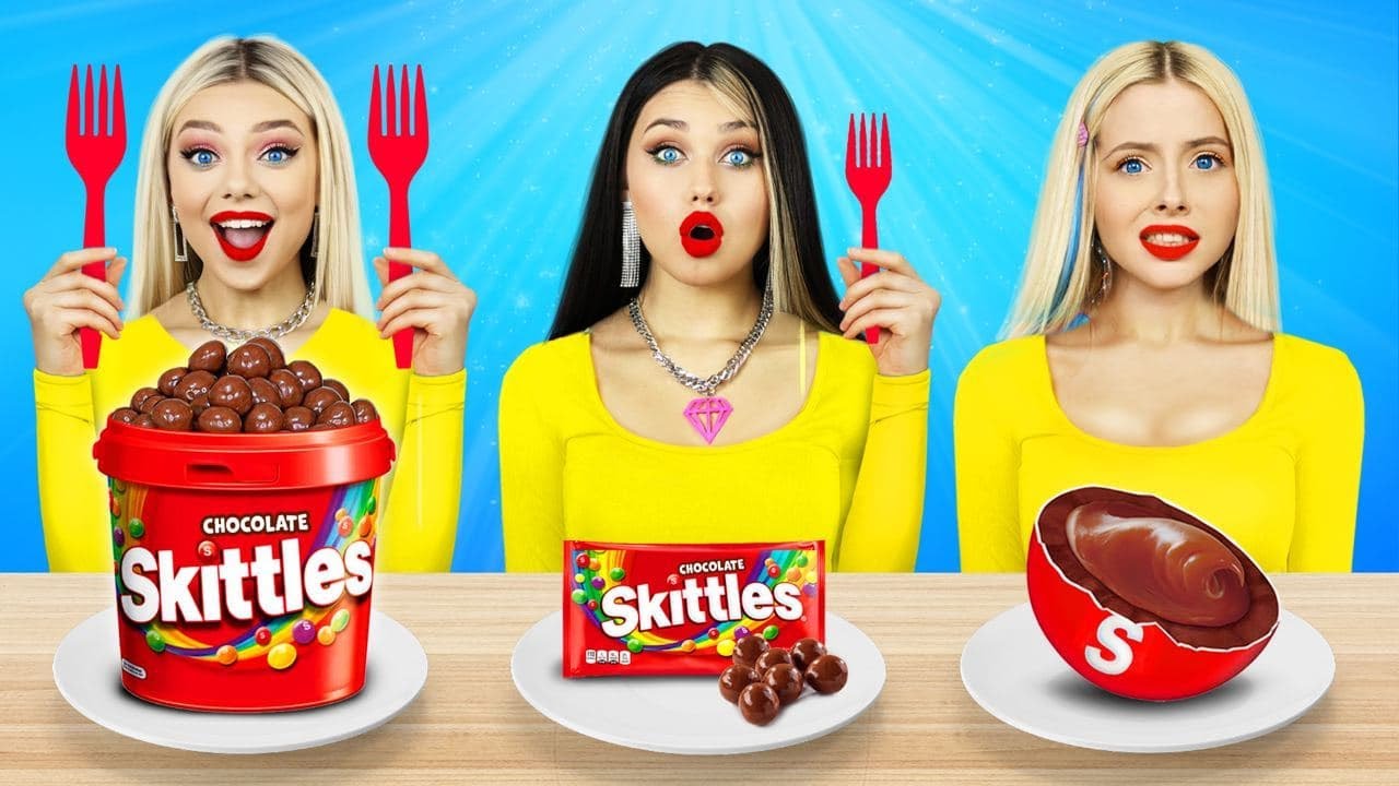 ชาเลนจ์จาน เล็ก ปะทะ กลาง ปะทะ ใหญ่ | อาหารยักษ์ ปะทะ อาหารจิ๋ว และ ...