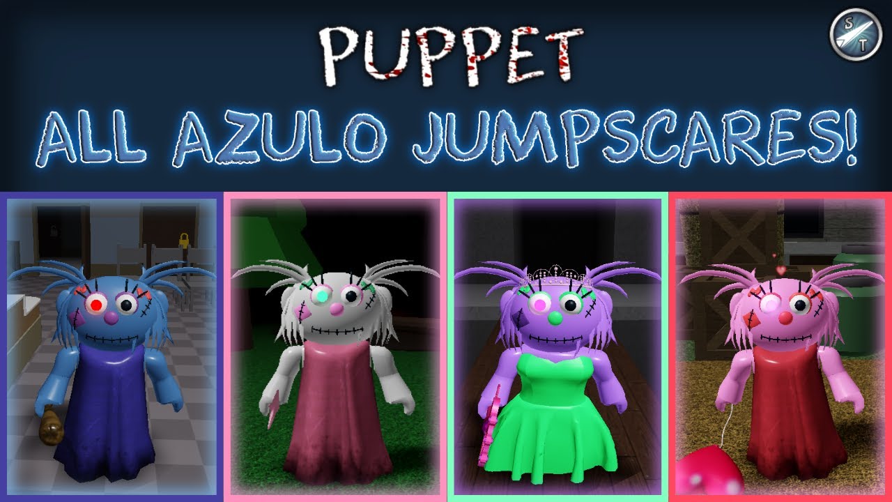 Roblox Puppet | ALL AZULO JUMPSCARES! - YouTube