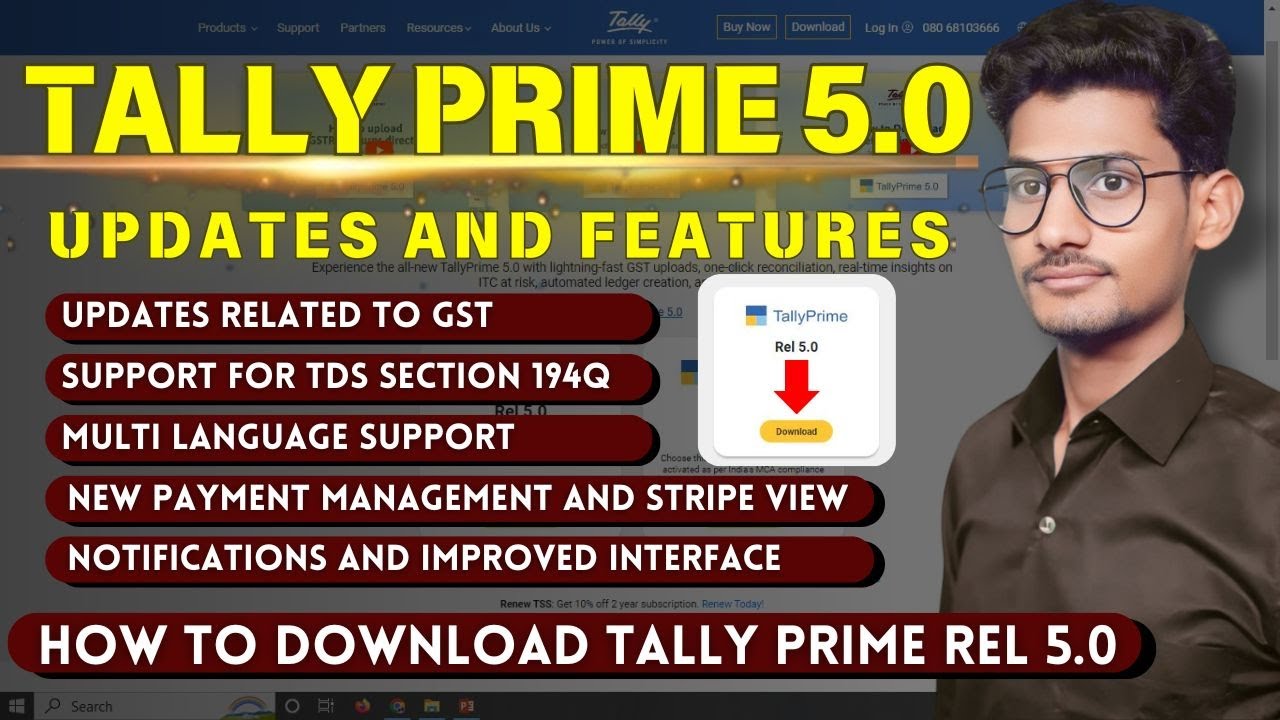 Tally Prime 5.0 New Update | GST, TDS Features, Multi-language Support ...