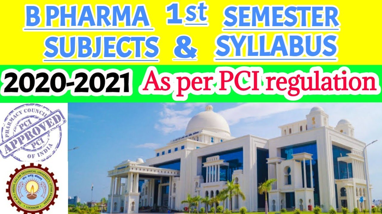 B pharma 1st semester syllabus || B pharm 1st year subject and syllabus ...