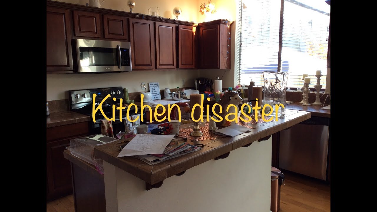 Huge disaster in the kitchen let’s clean together! - YouTube