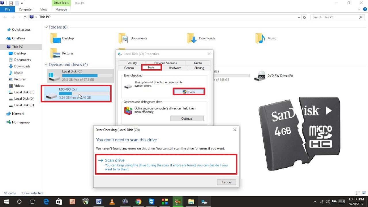 How to Fix a Corrupted or Damaged Micro SD Card via Windows 10 - YouTube