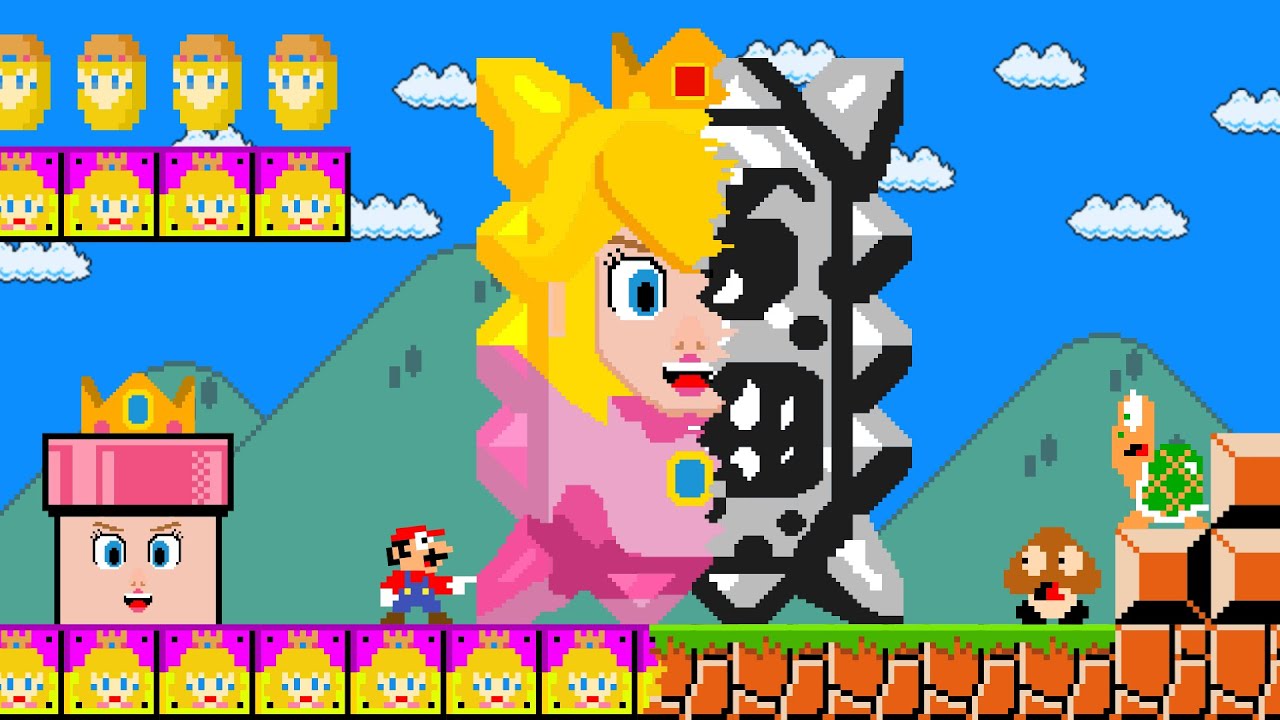 King Rabbit: What if Everything Mario touches turns into Peach? - YouTube