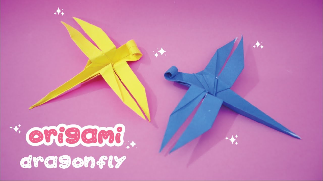 Origami Dragonfly step by step easy instructions - YouTube