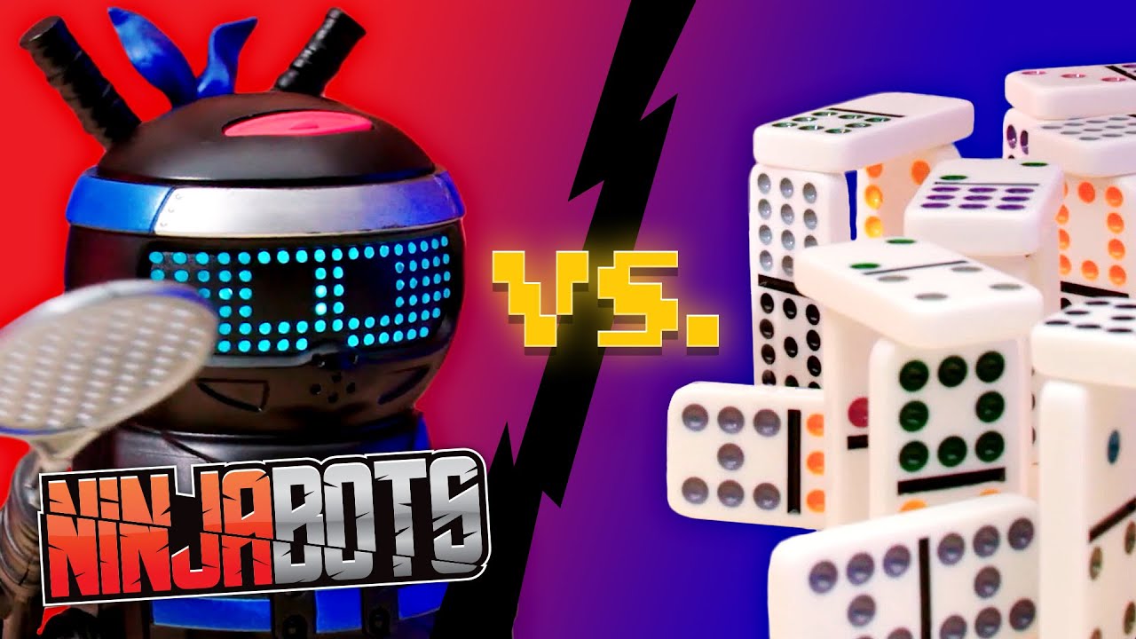 Ninja Bots VS. The Domino Army! - YouTube