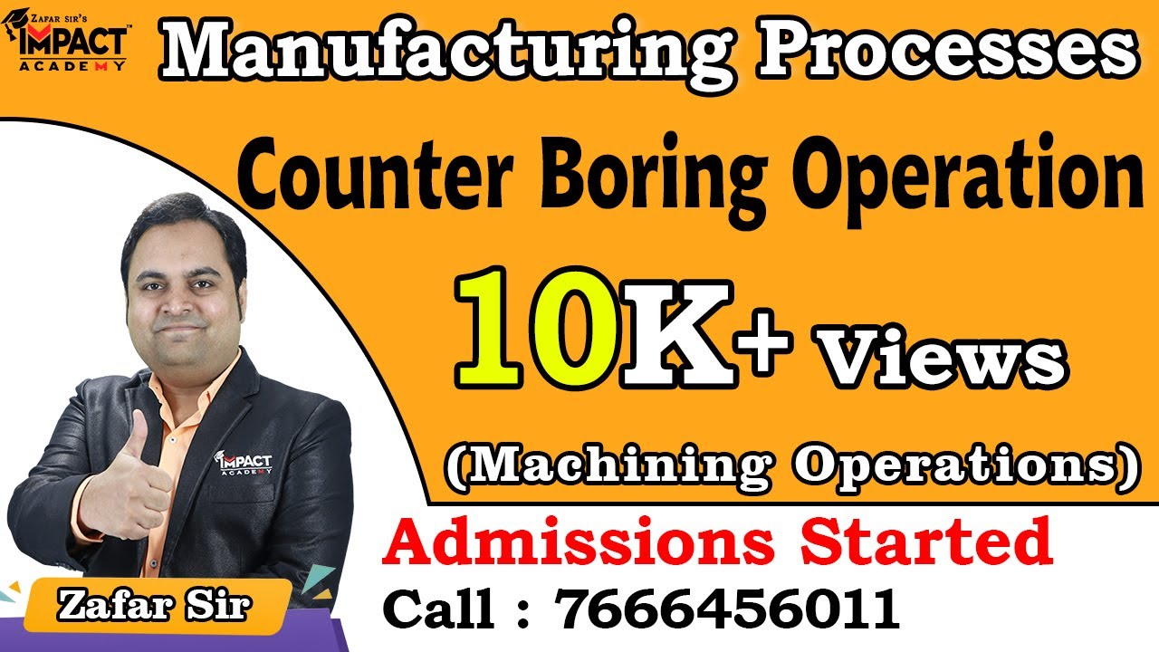 Counter Boring Operation | Machining Operations | Manufacturing ...