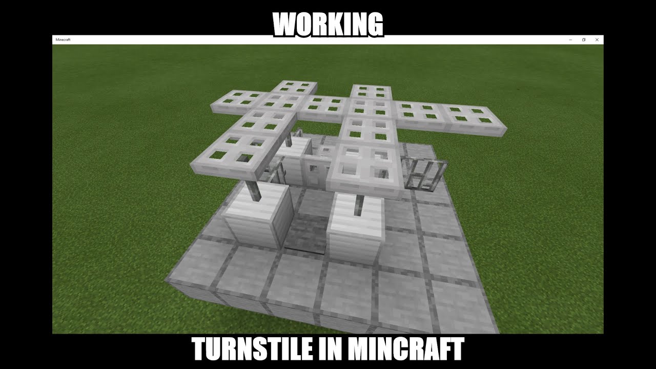 How To Build A working Turnstile in Minecraft 1 Wide - YouTube