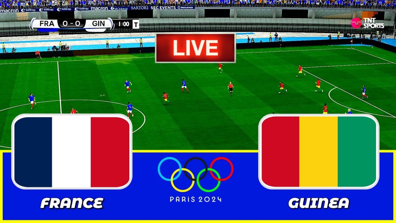 FRANCE vs GUINEA - Paris Olympic Games 2024 || Live Football Match ...