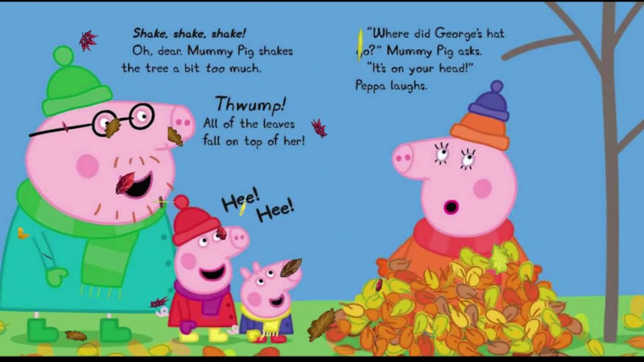 Peppa's Windy Fall day(Read aloud) kid's stories, bedtime stories - YouTube