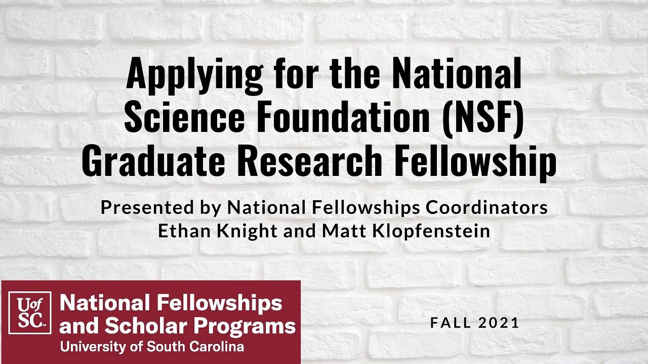NSF GRFP Workshop Fall 2021 - YouTube