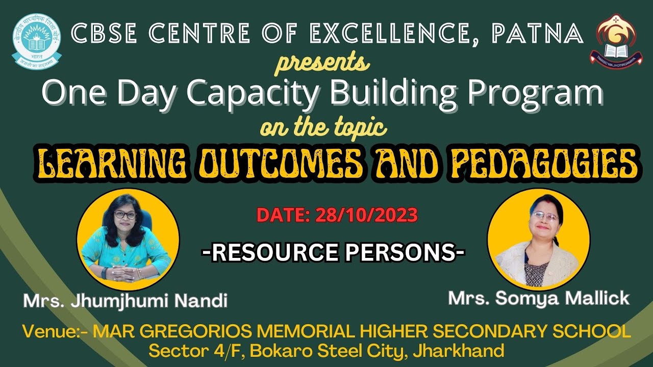 CBSE CBP TRAINING LEARNING OUTCOMES AND PEDAGOGIES DATE 28 10 2023 ...