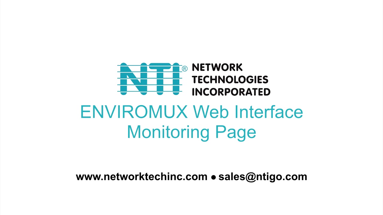NTI ENVIROMUX® Medium Enterprise Environment Monitoring System - YouTube