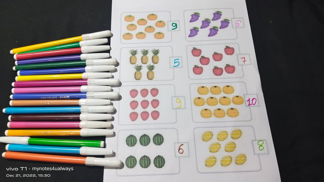 learn number names| toddler's learning counting | LKG class daily ...