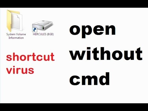 how to open shortcut virus affected pen drive without cmd - YouTube