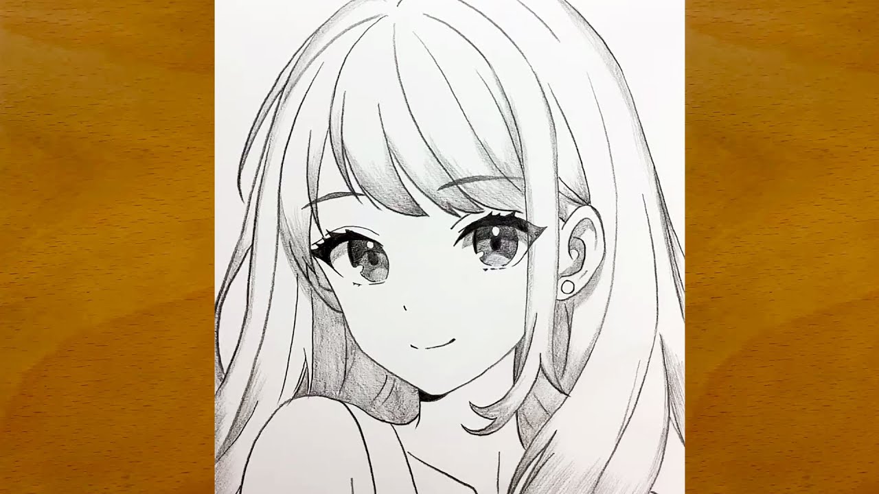 Anime Sketch | How to Draw a Beautiful Anime Girl Step by Step - YouTube