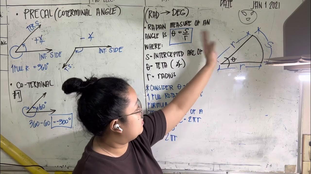 PRECAL COTERMINAL ANGLE & RAD TO DEG - YouTube