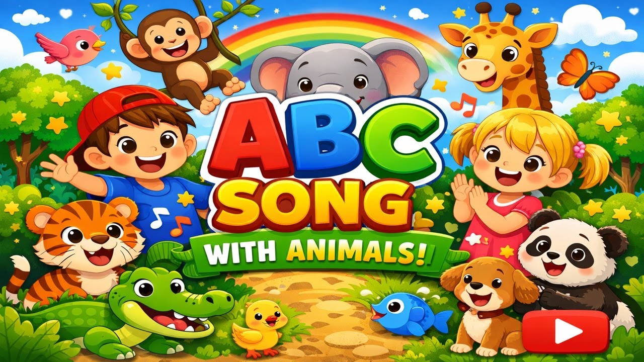 ABC Song With Animals | Funs Kids Nursery-Rhymes - YouTube