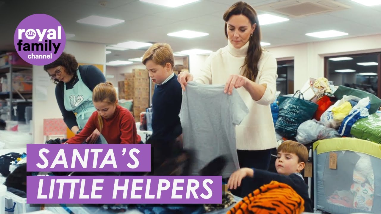 Little Helping Hands: Royal Children Help Pack Gifts for Christmas - YouTube